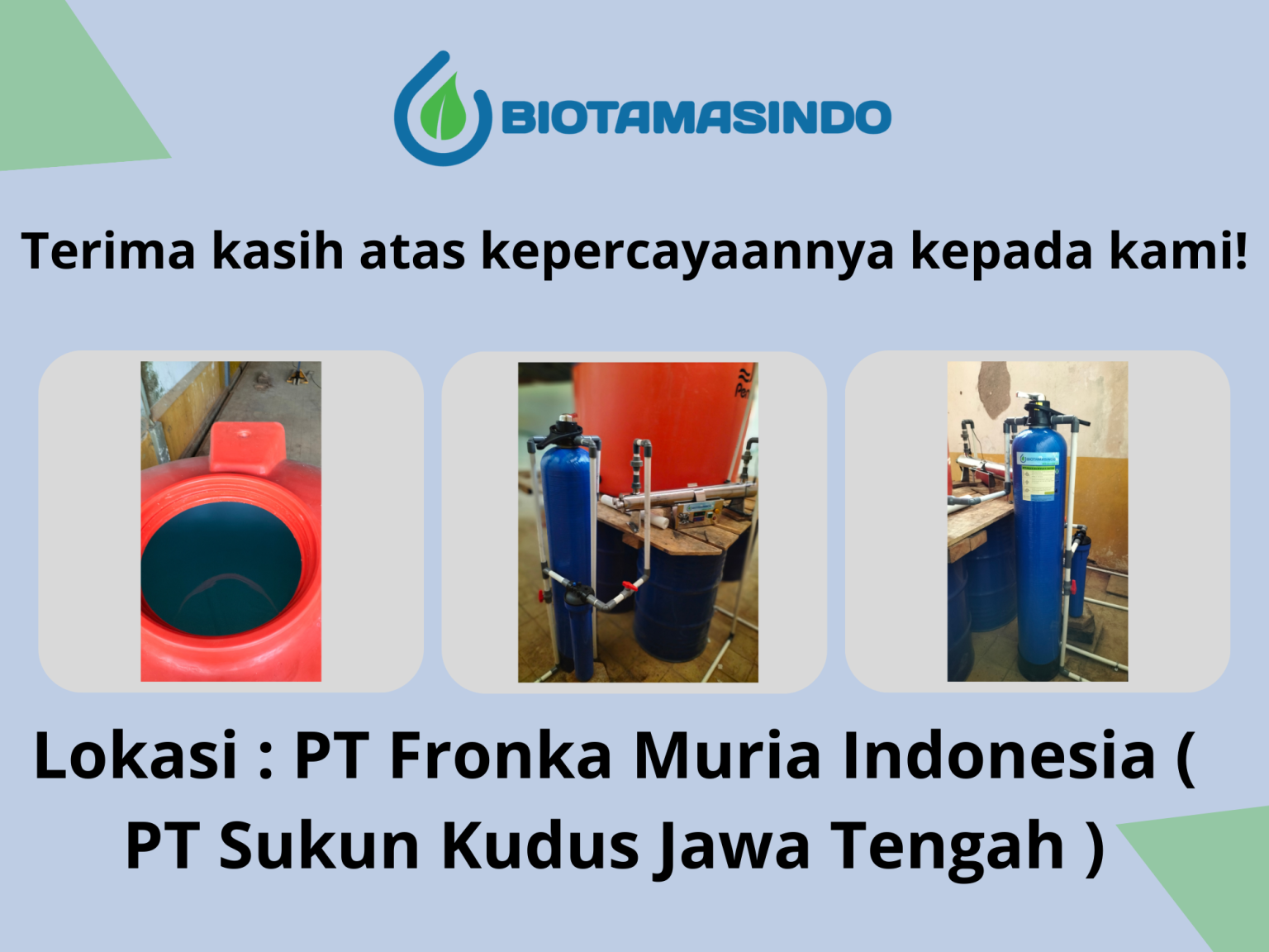 Filter Air Sterilisasi Untuk Proses Pembuatan Keju - BIOTAMASINDO